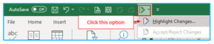 Track Changes in Excel