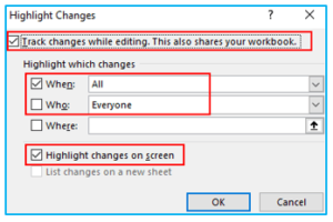 Track Changes in Excel