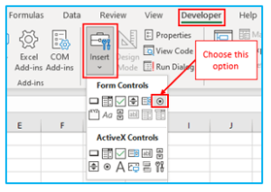 How To Insert and Use a Radio Button (Option Button) in Excel - Biz Infograph