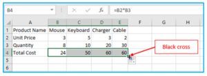 How to use Multiplication in excel?