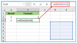 How to use AREAS Function in Excel?