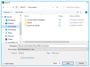 How to use Function Keys (FN) in Excel?
