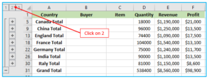 How to Outline (group) Data in excel?