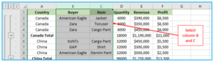 How to Outline (group) Data in excel?
