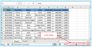 How to Zoom in and Zoom out in Excel?