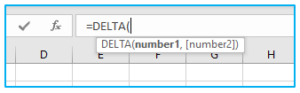 How to use DELTA function in Excel?