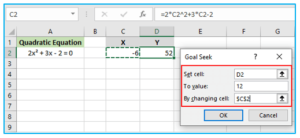 How to solve Quadratic Equation in Excel?