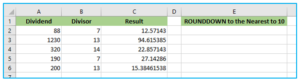 How to use ROUNDUP and ROUNDDOWN in excel?
