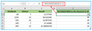 How to use ROUNDUP and ROUNDDOWN in excel?