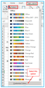 How to use the Integral or In-Built Themes in Excel?