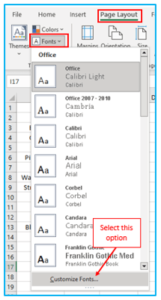 How to use the Integral or In-Built Themes in Excel?