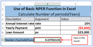 NPER function in Excel with Examples - Resource