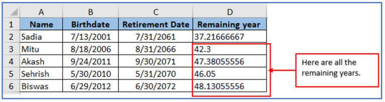 How to calculate retirement date according to birthdate formula in Excel? - Resource