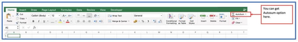 How to use Autosum in excel? - Resource