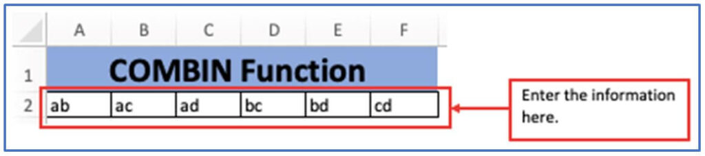 How to use COMBIN function in excel? - Resource