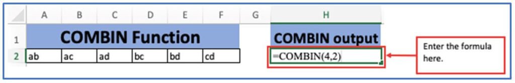 How to use COMBIN function in excel? - Resource