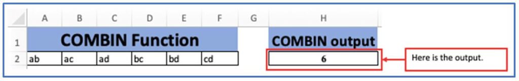 How to use COMBIN function in excel? - Resource