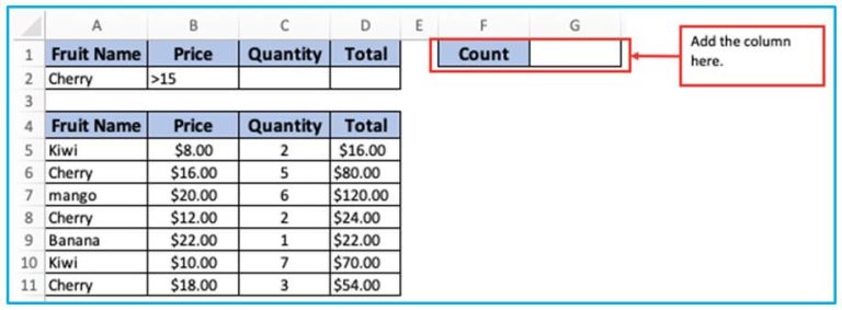 How to use DCOUNTA Function in excel? - Resource