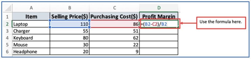 How to calculate Profit margin in Excel? - Resource