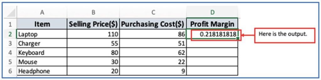 How to calculate Profit margin in Excel? - Resource