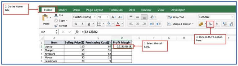 How to calculate Profit margin in Excel? - Resource